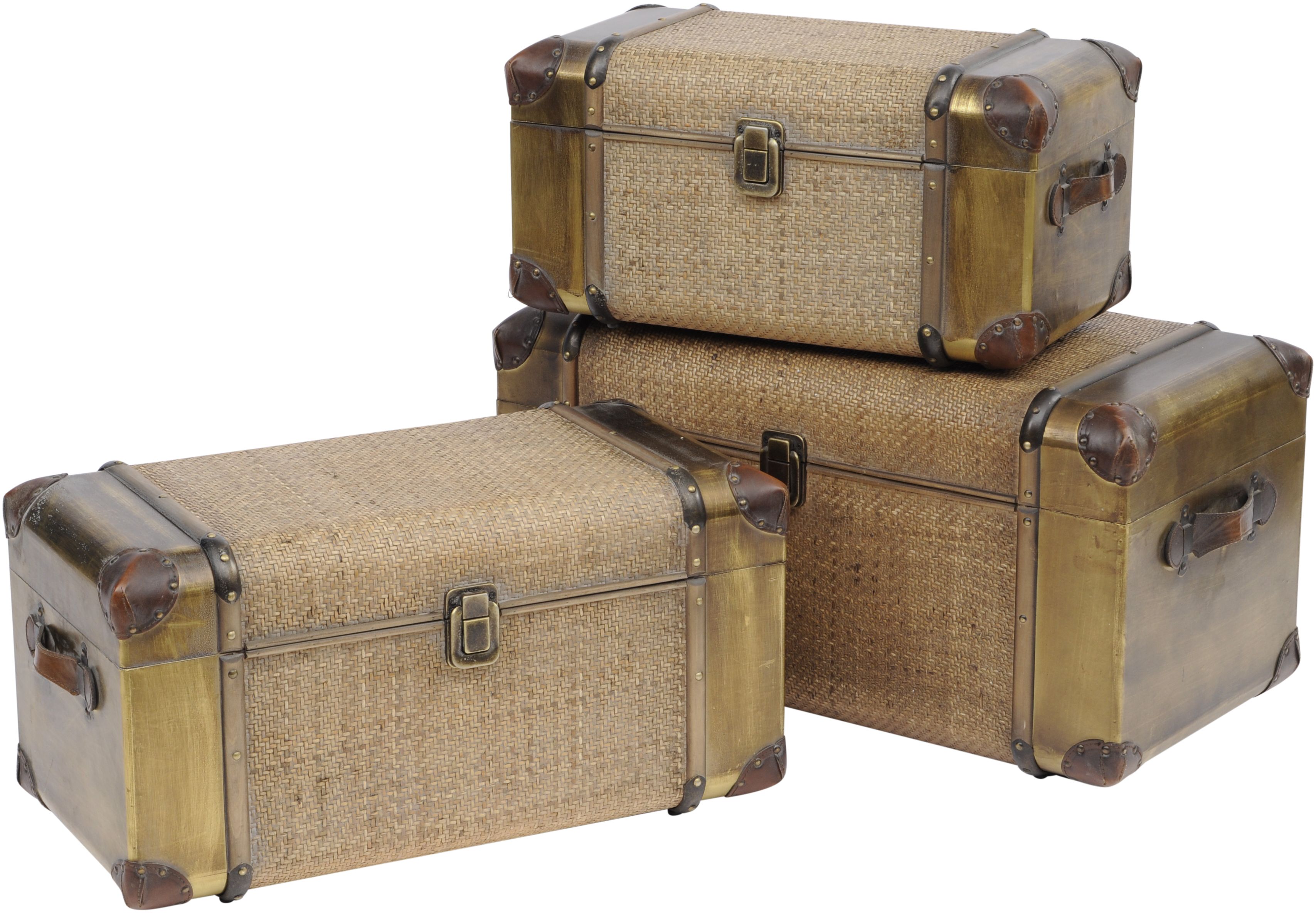 Steerage Woven Rattan Trunks - Set of 3 | Jacksonville Magazine